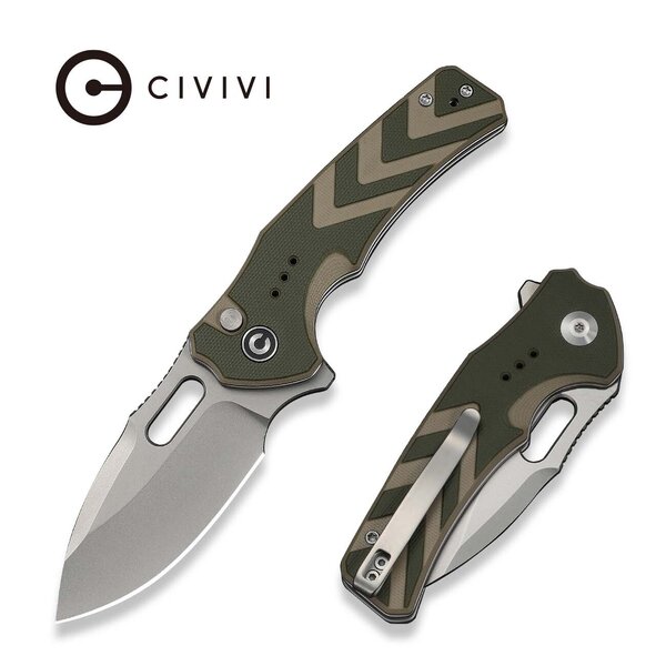 CIVIVI - CIVIVI Vexron Flipper & Thumb Hole & Button Lock Knife G10 ...
