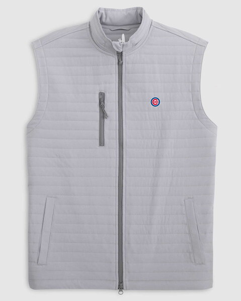 johnnie-O - Chicago Cubs Crosswind Quilted Performance Vest - Military ...