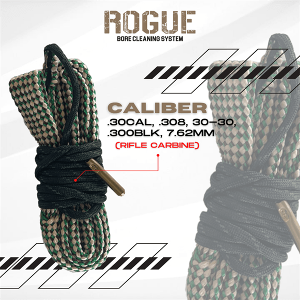 BravoBelt - Rogue Bore Snake - Barrel Cleaning System - .30 cal | .308 ...