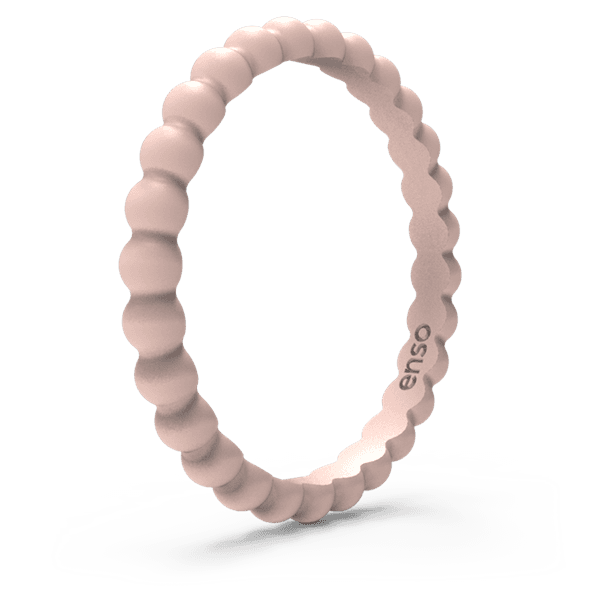 Enso Rings - Beaded Stackable Silicone Ring - Pink Sand - Military ...