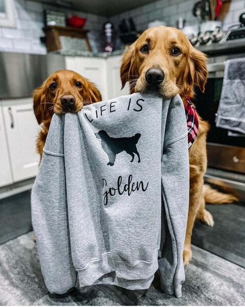 Ruff N’ Fluff - Life Is Golden Crewneck - Military & First Responder ...
