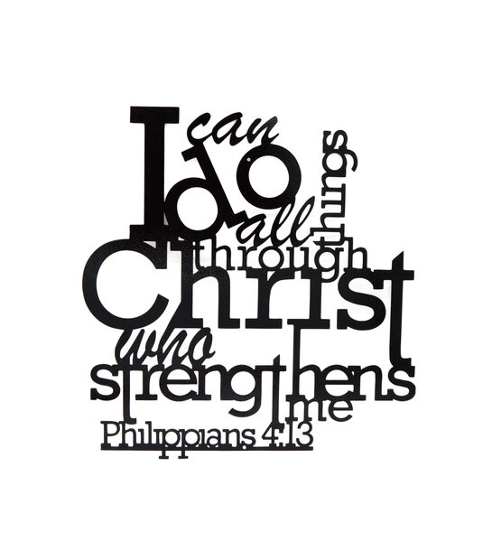 Knob Creek Metal Arts I Can Do All Things Through Christ Wall Art