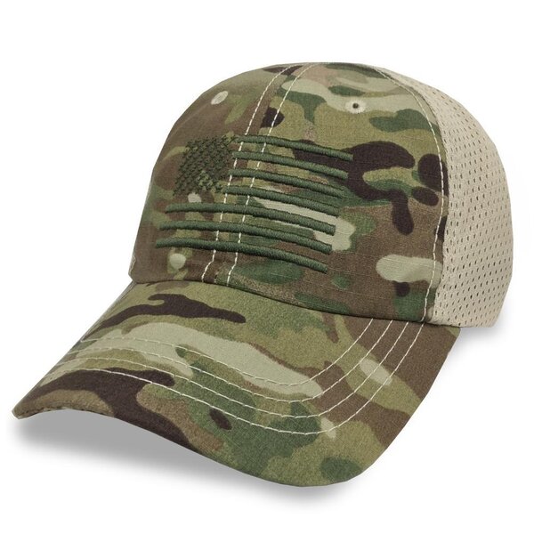 Army Gear - American Flag Mesh Hat (Camo) - Military & First Responder ...