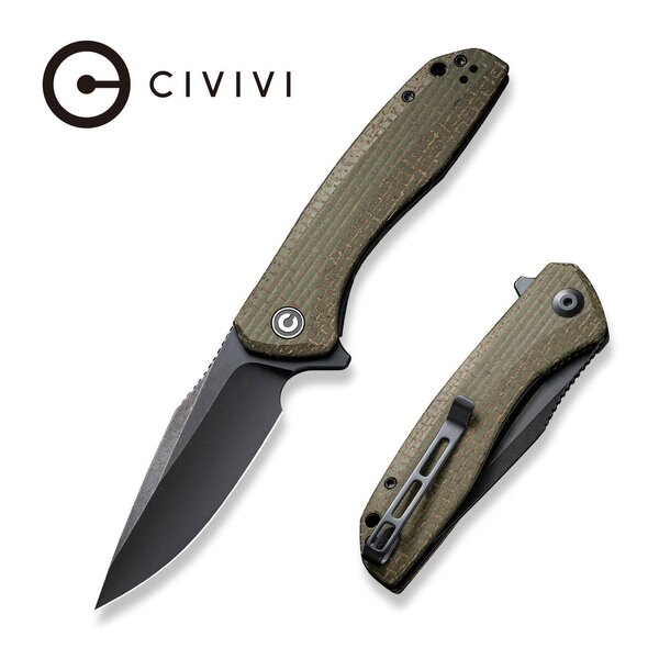 CIVIVI - CIVIVI Baklash Flipper Knife Micarta Handle (3.5" 9Cr18MoV ...