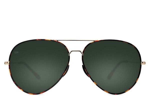 Shady Rays - Tangle Free Aviator - Green Tortoise Polarized - Military ...