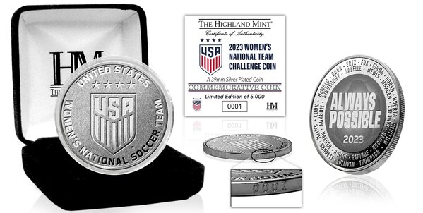 The Highland Mint - US Women's National Soccer Team Player Silver Mint ...