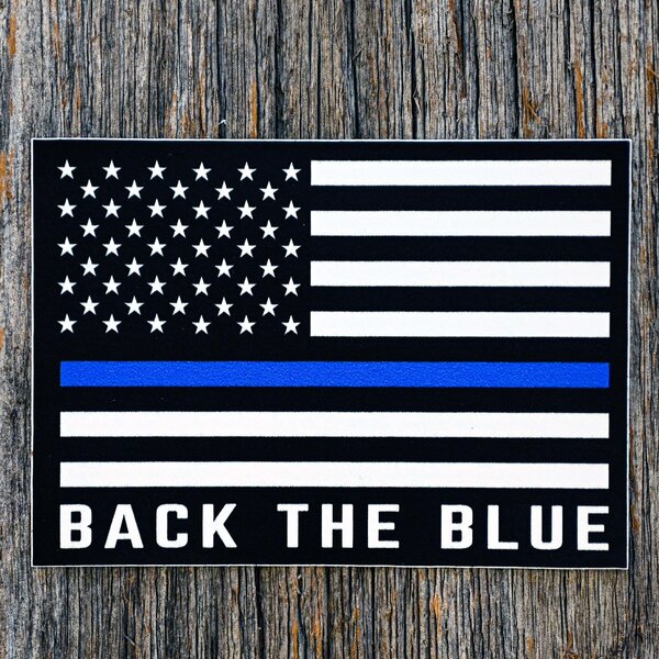 Freedom Fatigues - Back the Blue Sticker - Military & First Responder ...