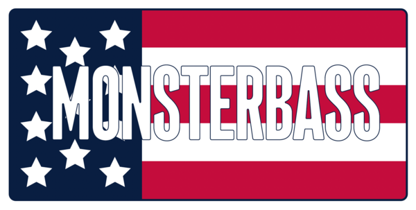MONSTERBASS - Red, White & MONSTERBASS Sticker - Military & First ...