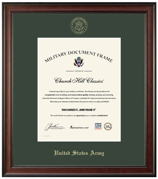 Army Gear - United States Army Gold Embossed Studio Certificate Frame ...