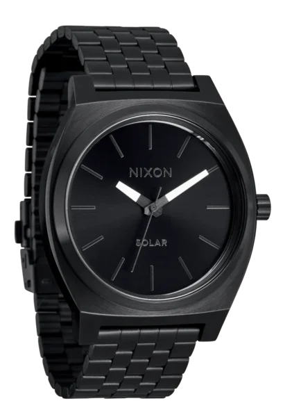 Nixon - Men's Time Teller Solar Watch - All Black / White - Military ...
