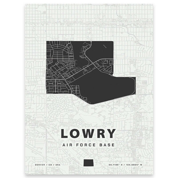 Home Base Maps - Lowry Air Force Base Map Print - Military & First ...