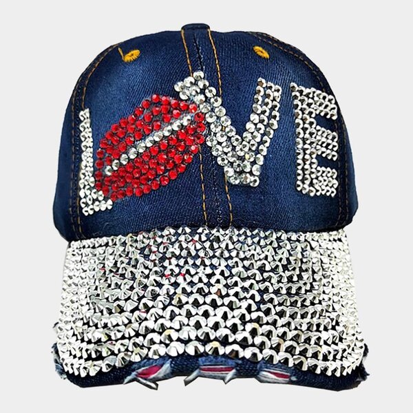 Shop4Savings - Bling Lips 'Love' Message Baseball Cap (Multiple Colors ...