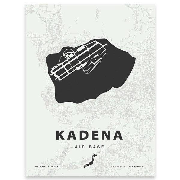 Home Base Maps - Kadena Air Base Map Print - Military & First Responder ...