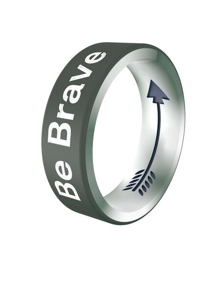 QALO - Women's Be Brave Forest Switch Ring - Military & First Responder ...