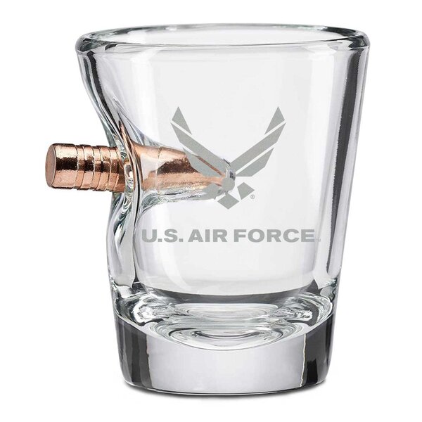 Air Force Gear - Air Force Wings 308 Bullet 2oz Shot Glass - Military ...