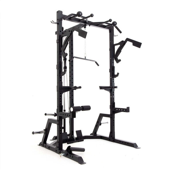 SMAI - Half Power Rack With Cable Machine Lateral Pull Down / Rower ...
