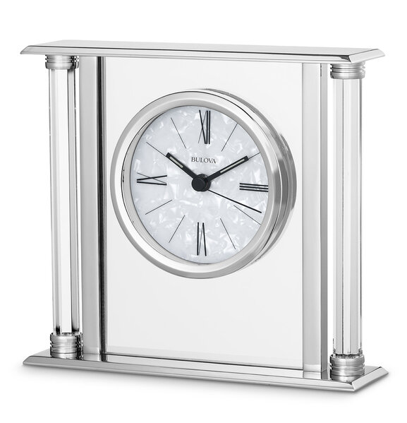 Bulova - The Pearl Silver Mantle Clock - Discounts for Veterans, VA ...