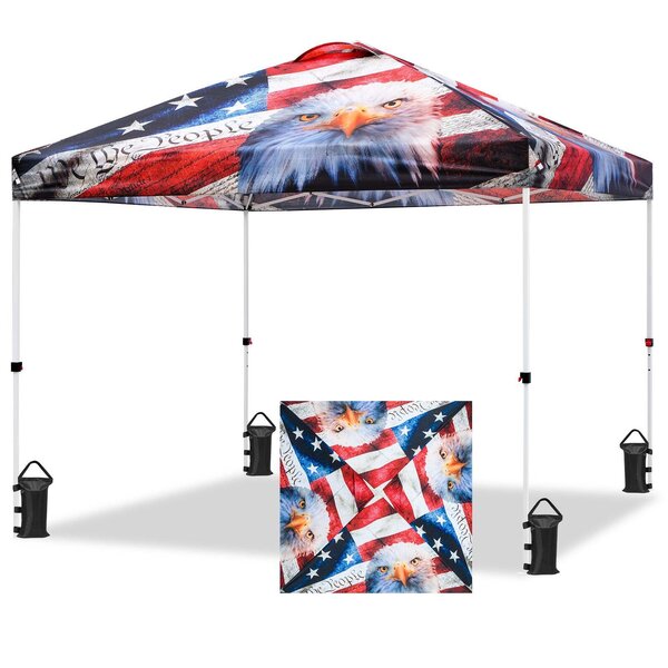 Eagle Peak - Easy Setup Straight Leg 10x10 Pop Up Canopy Tent Graphix ...
