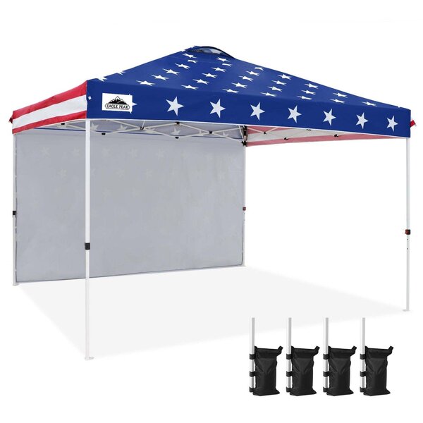 Eagle Peak - 12x12 Commercial Heavy Duty Pop up Canopy with 1 Sidewall ...
