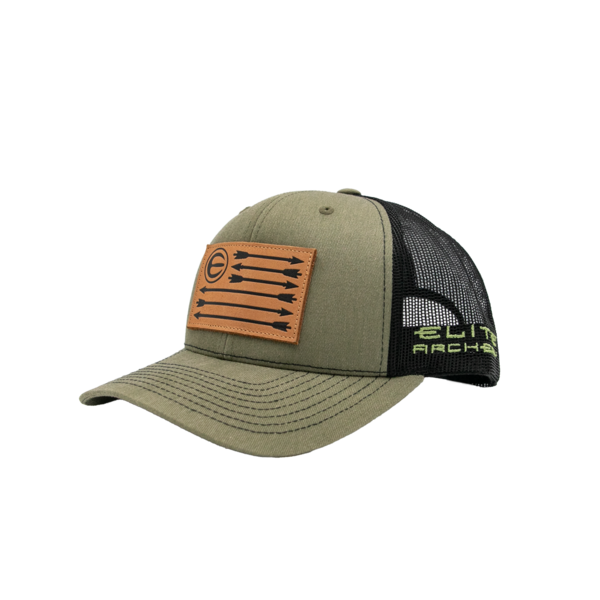 Elite Archery - Elite Leather Flag Patch Hat - Military & First ...